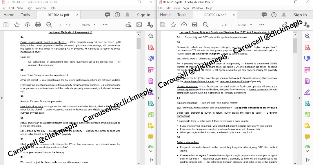 NUS RE3702 Notes (AY2020/2021 Sem 1), Hobbies & Toys, Books & Magazines ...