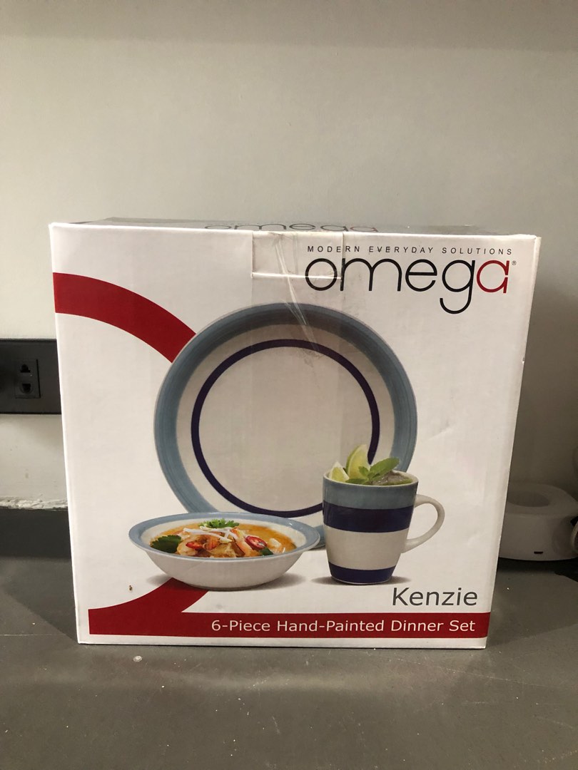 Omega 6pc hand painted set, Furniture & Home Living, Kitchenware ...