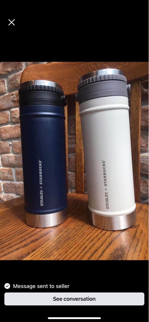 Original Stanley x Starbucks Tumbler Navy Blue 16oz + Freebie Tumbler ...