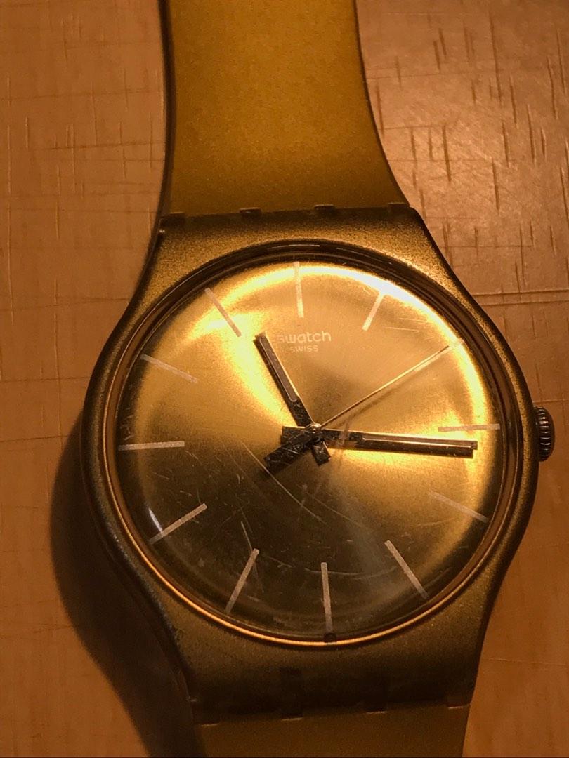 Original SWATCH in Gold, Women's Fashion, Watches & Accessories ...