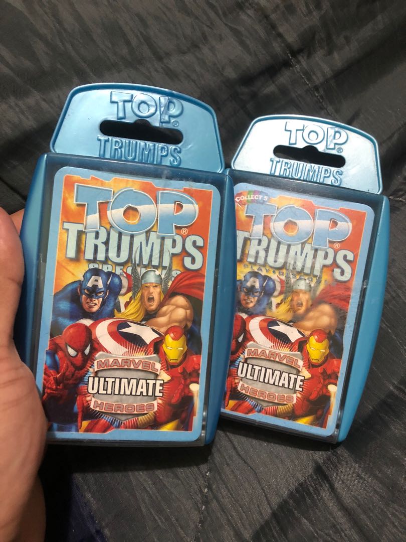 Pair of marvel ultimate heroes top trump cards, Hobbies & Toys, Toys ...