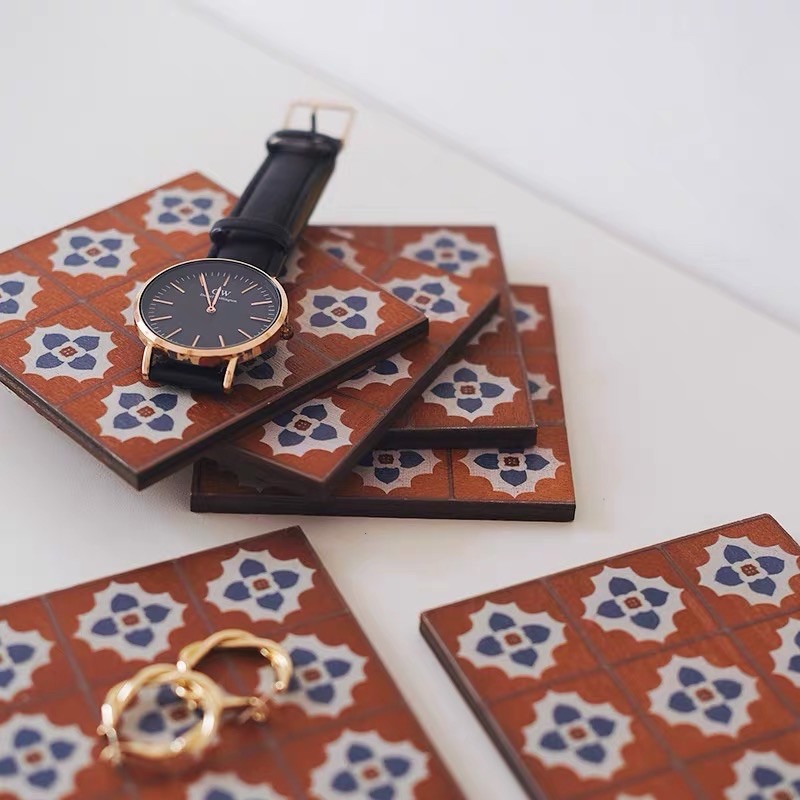 Peranakan Tiles Coaster Home Decor Chic and Minimalist Design ...