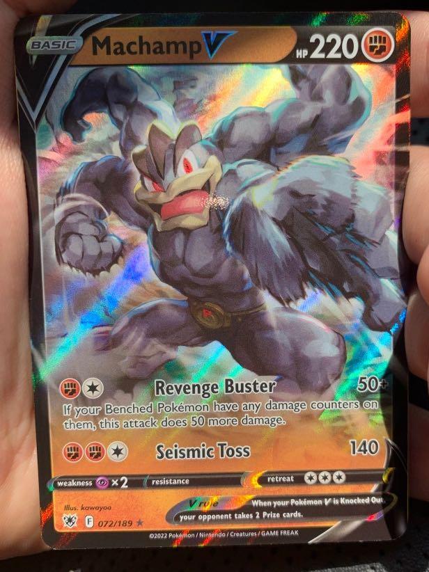 Pokemon Card___machamp V 072/189, Video Gaming, Gaming Accessories ...