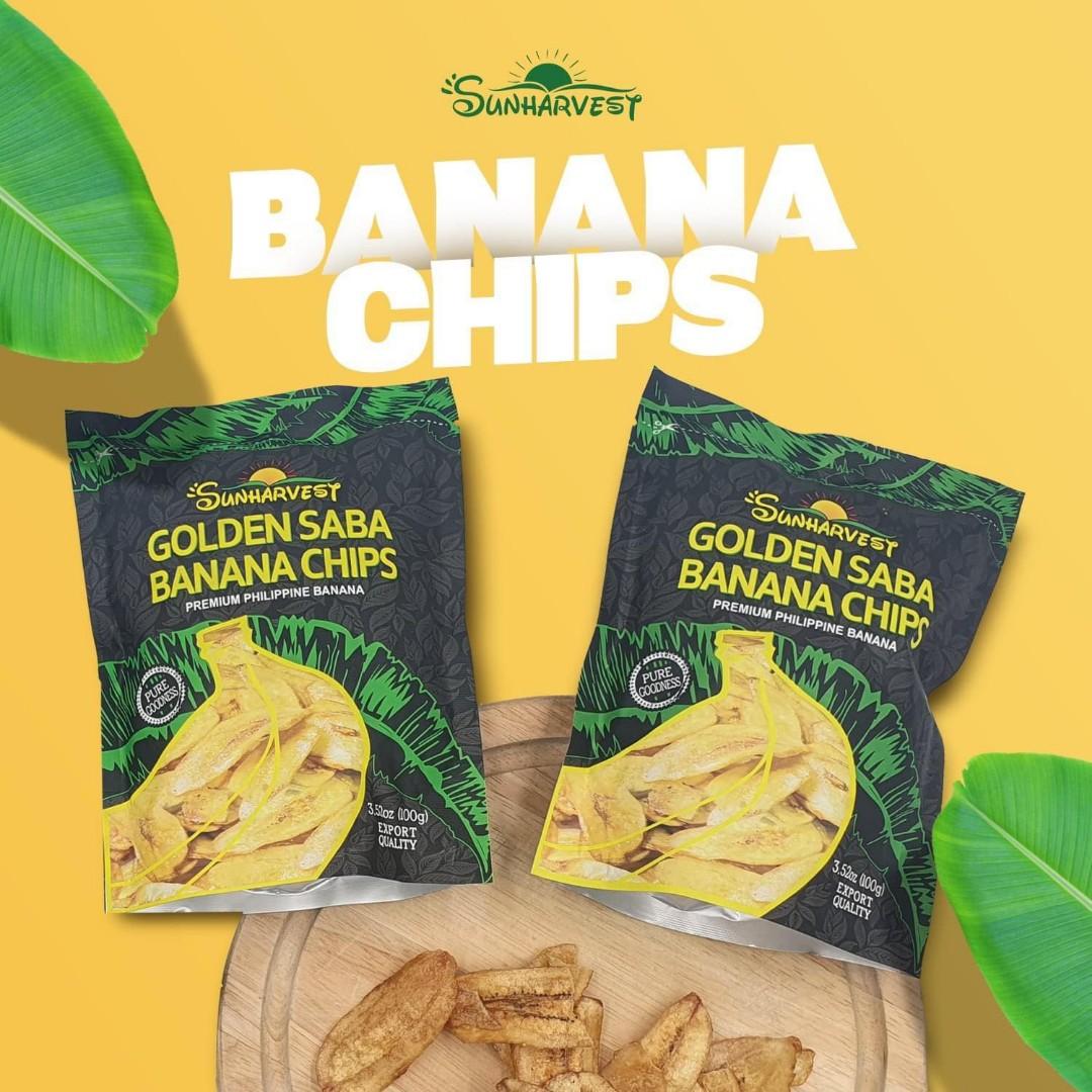 Premium Saba Banana Chips 200g and 100g, Food & Drinks, Packaged ...
