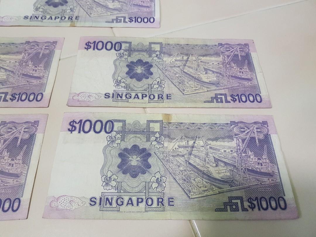 SGD $1000 notes, Hobbies & Toys, Memorabilia & Collectibles, Currency ...
