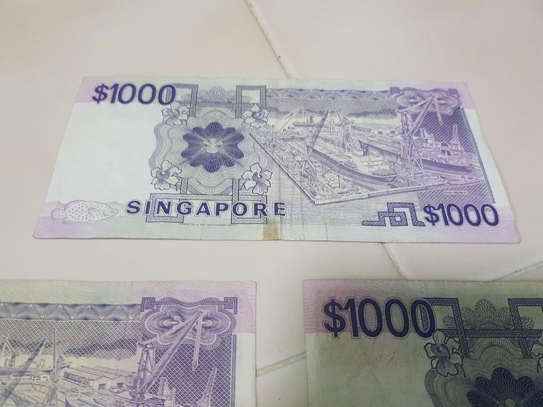 SGD $1000 notes, Hobbies & Toys, Memorabilia & Collectibles, Currency ...