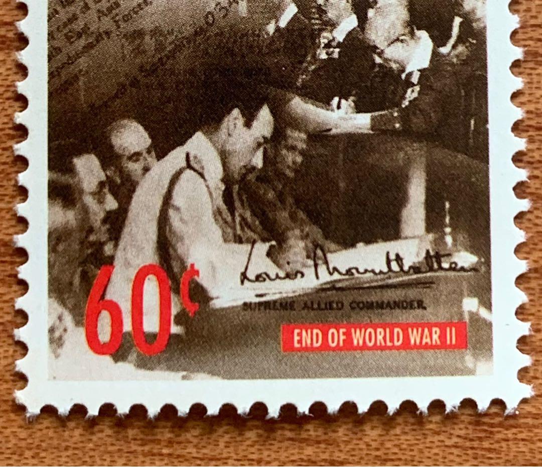 Singapore end of World War II Jap Occ stamp featuring British signing ...