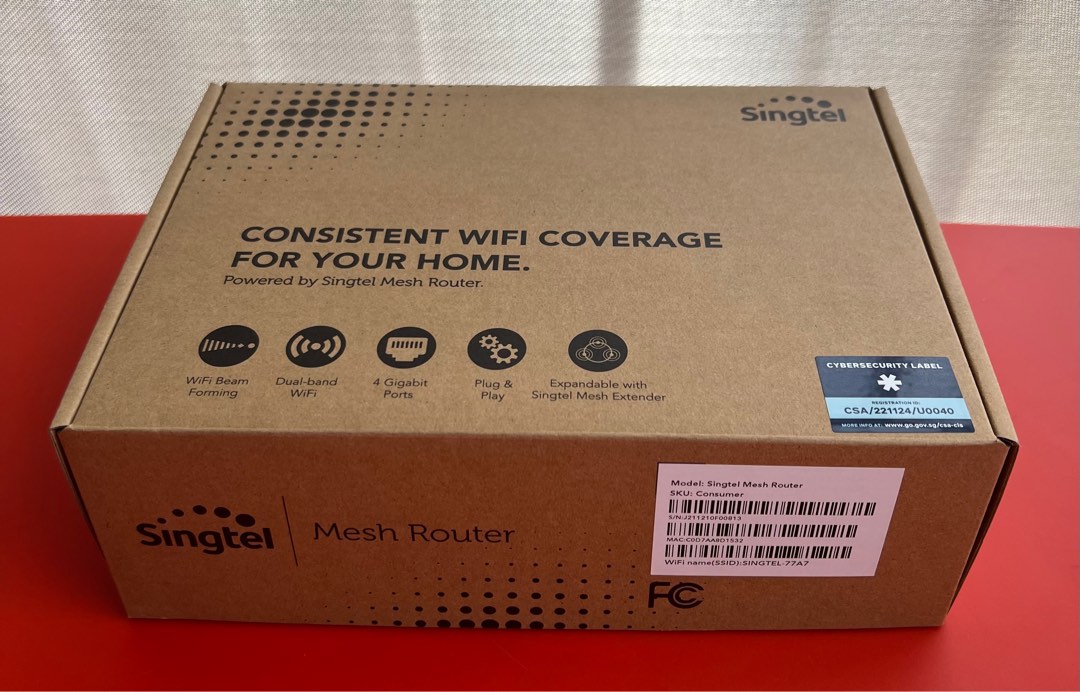 Singtel mesh router, Computers & Tech, Parts & Accessories, Networking ...