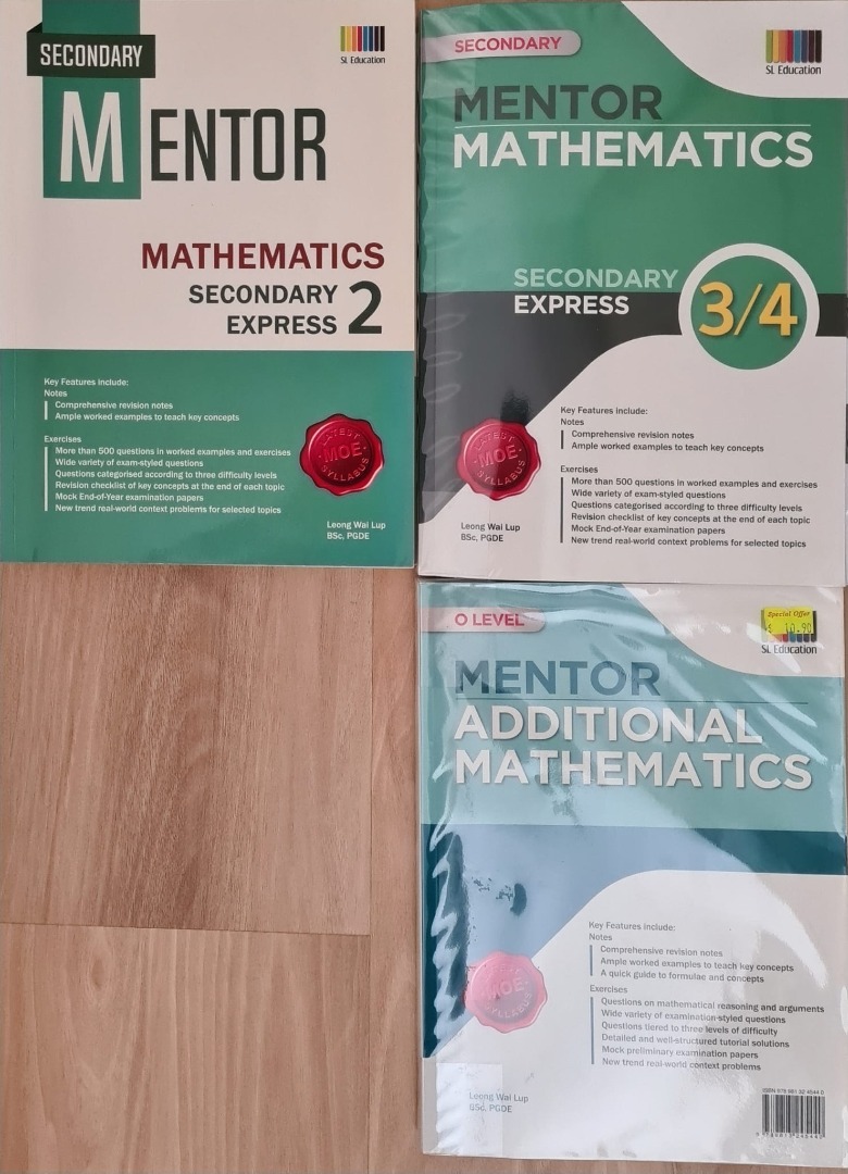 SL Education Mentor Math series - Sec 2, sec 3, o levels. Additional ...
