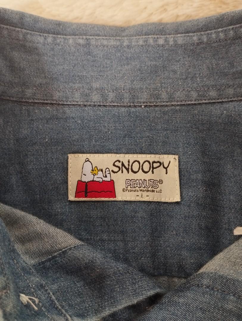 Snoopy Long Shirt Original Kemeja Lengan Panjang, Fesyen Pria, Pakaian ...