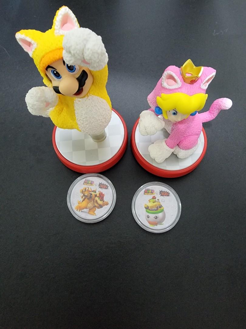 Super mario 3D amiibo cat peach & cat mario, Hobbies & Toys, Toys ...