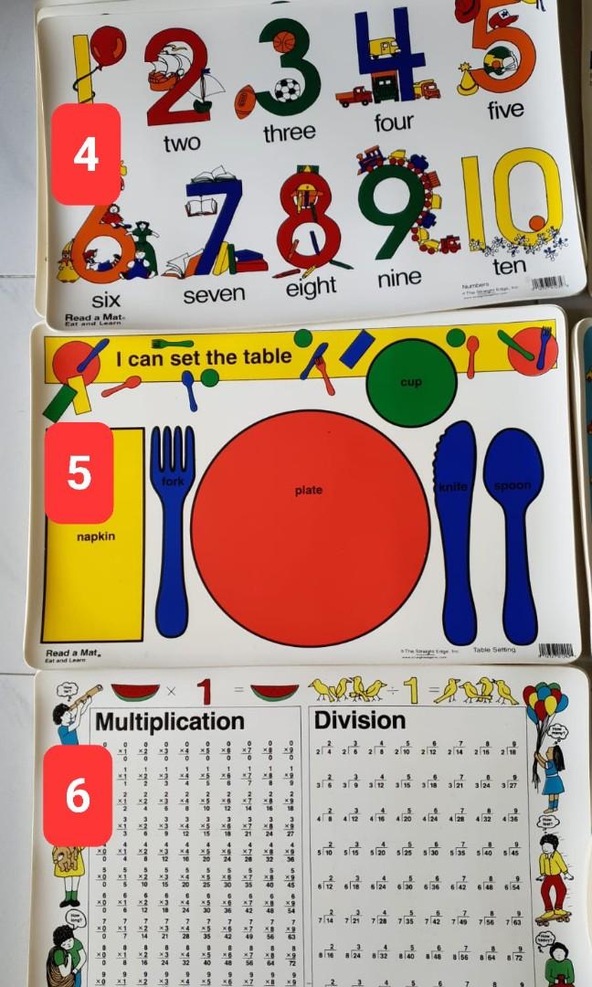 Table mats & laminates, Babies & Kids, Infant Playtime on Carousell