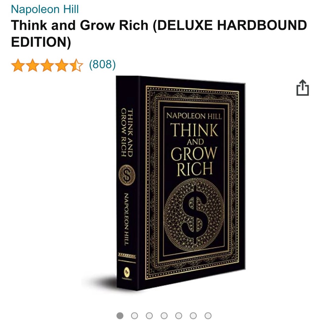 Think and Grow Rich (Deluxe Hardbound Edition), Hobbies & Toys, Books ...