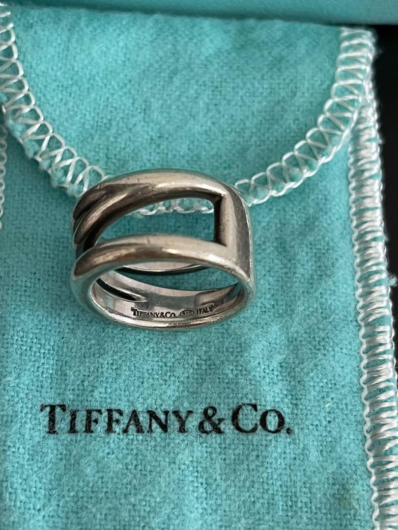 Tiffany & Co. Wide Diagonal Open Weave Band Ring, Luxury, Accessories ...