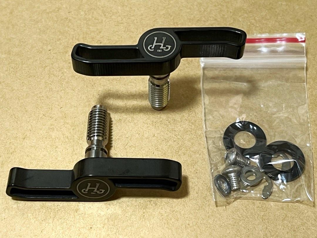 H&H Titanium hinge lever set for Brompton T-line (black), Sports ...