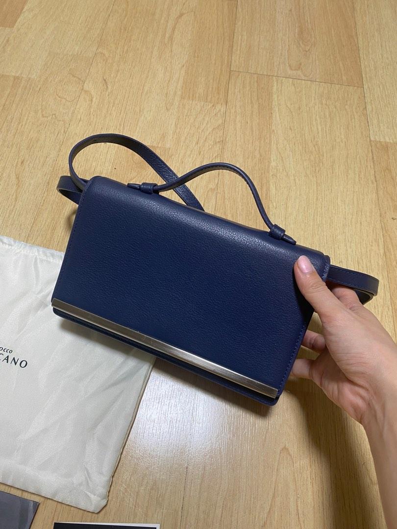 (Tocco Toscano & Arissa X) Mini satchel in navy blue, Women's Fashion ...