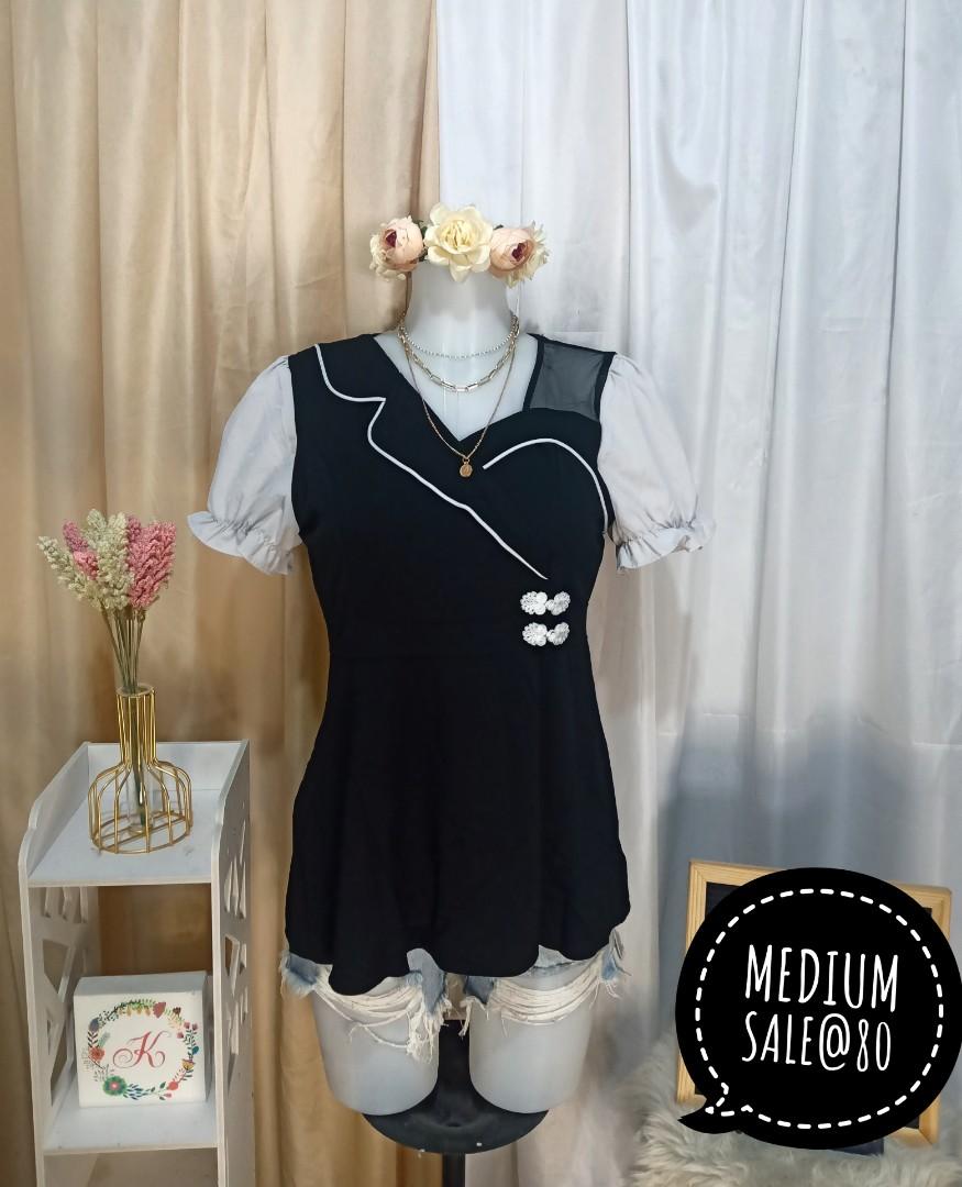 Top (korean top), Women's Fashion, Tops, Blouses on Carousell
