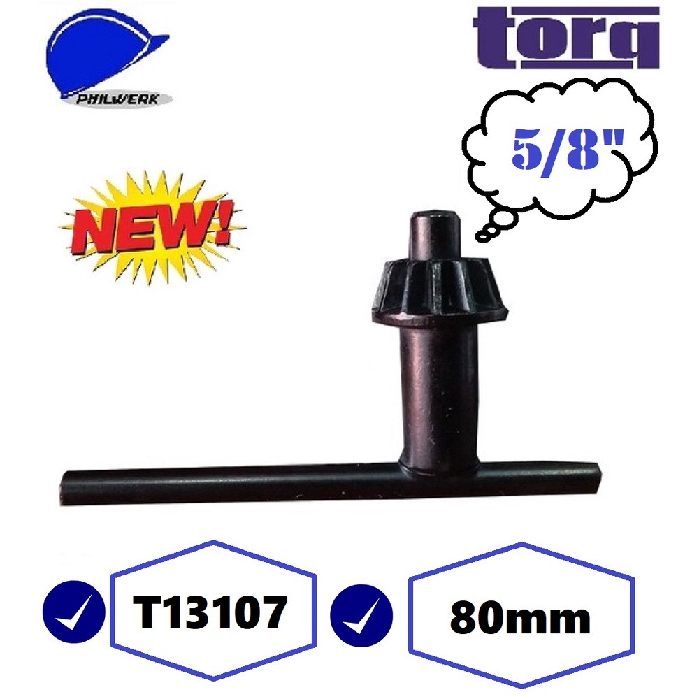 Torq Drill Chuck Key T13107 5/8" 80mm, Commercial & Industrial ...