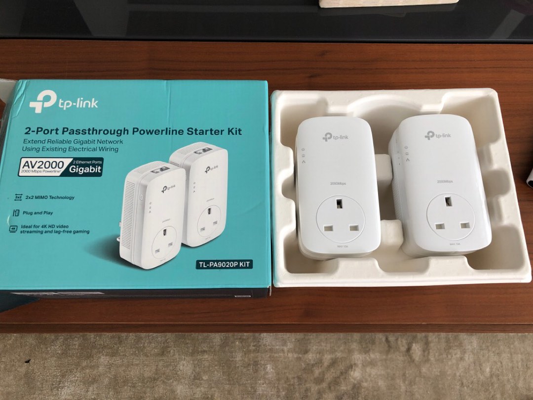 TP Link 2 port pass through powerline kit, Computers & Tech, Parts ...