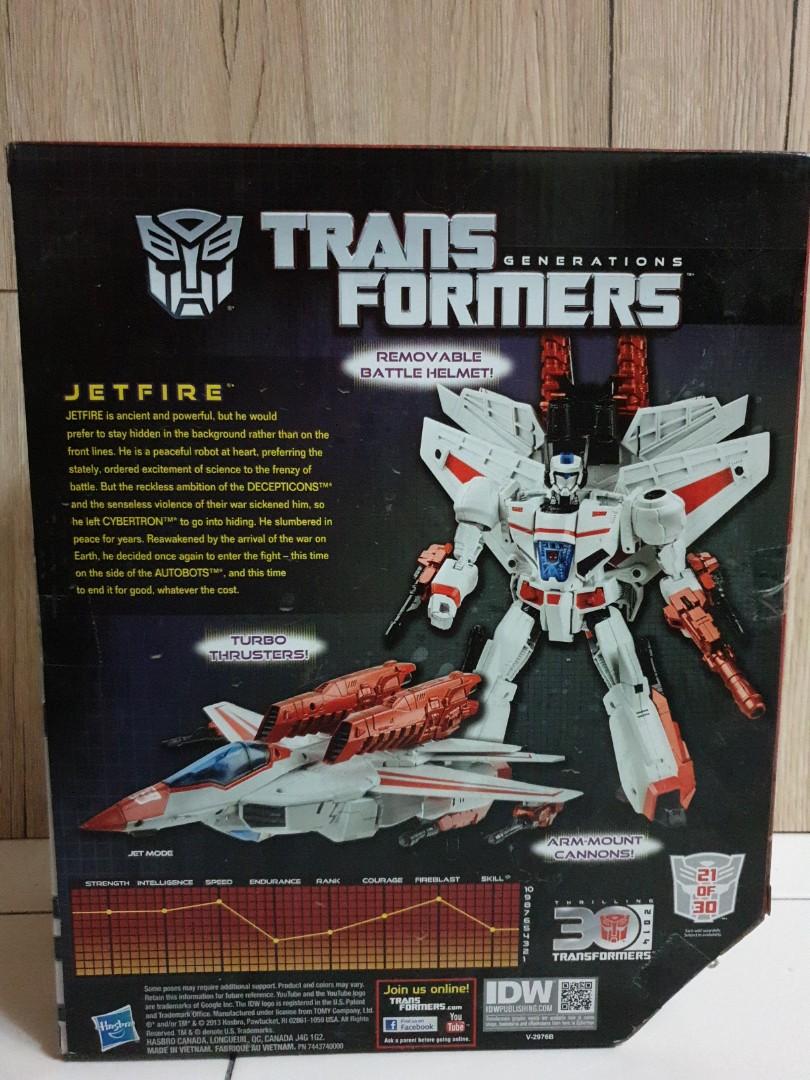 TRANSFORMERS GENERATION JETFIRE, Hobbies & Toys, Collectibles ...