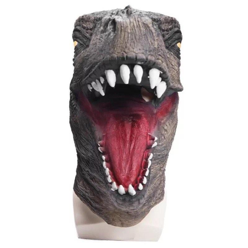 Tyrannosaurus Dinosaur Funny Scary Horror Latex Cosplay Mask Hilarious ...