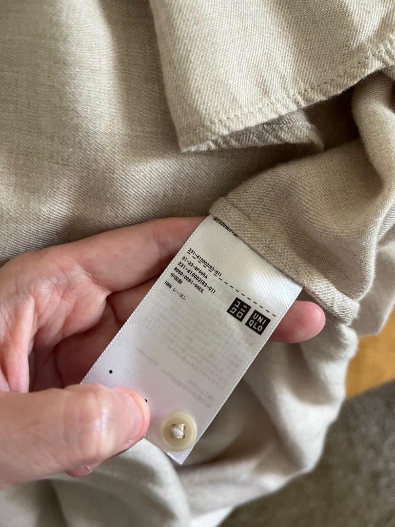 Uniqlo beige shirt, Women's Fashion, Tops, Blouses on Carousell