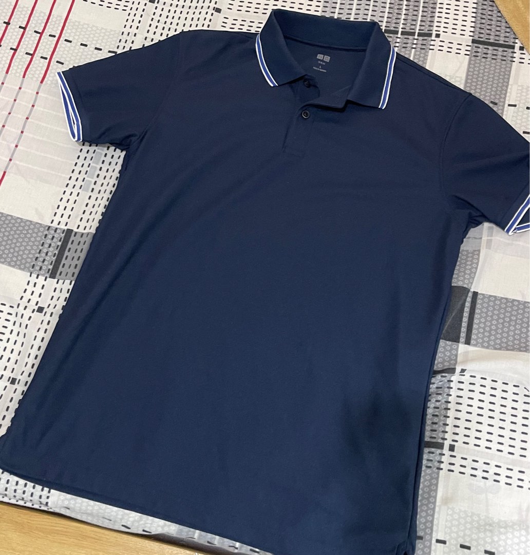 Uniqlo Navy Blue Slim Fit Polo Shirt, Men's Fashion, Tops & Sets ...