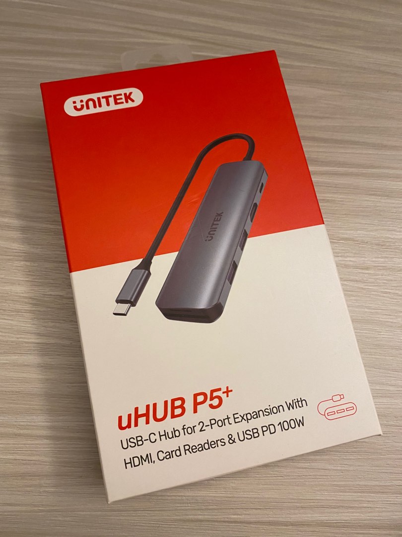Unitek Hub Type-c connector, uHub P5+, usb 3.1 x2, type-c pd 100w x1 ...