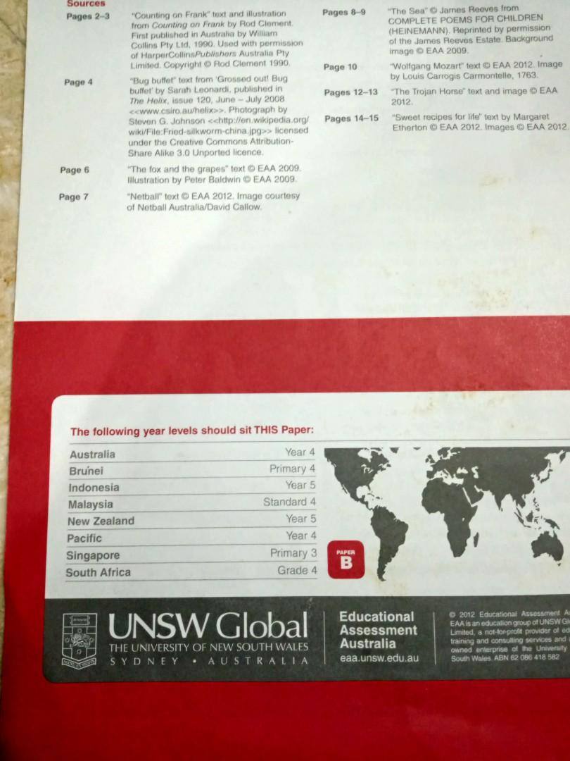 UNSW Global ICAS Paper B, English, Hobbies & Toys, Books & Magazines, Assessment Books on Carousell