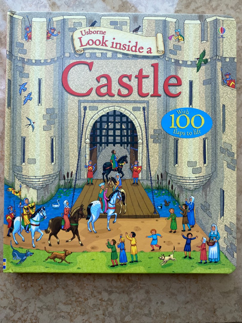 Usborne Castle with 100 flaps to lift, 興趣及遊戲, 書本 & 文具, 小說 & 故事書 - Carousell