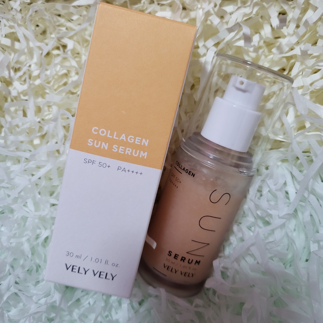 Vely vely collagen sun serum 30ml, Beauty & Personal Care, Face, Face ...