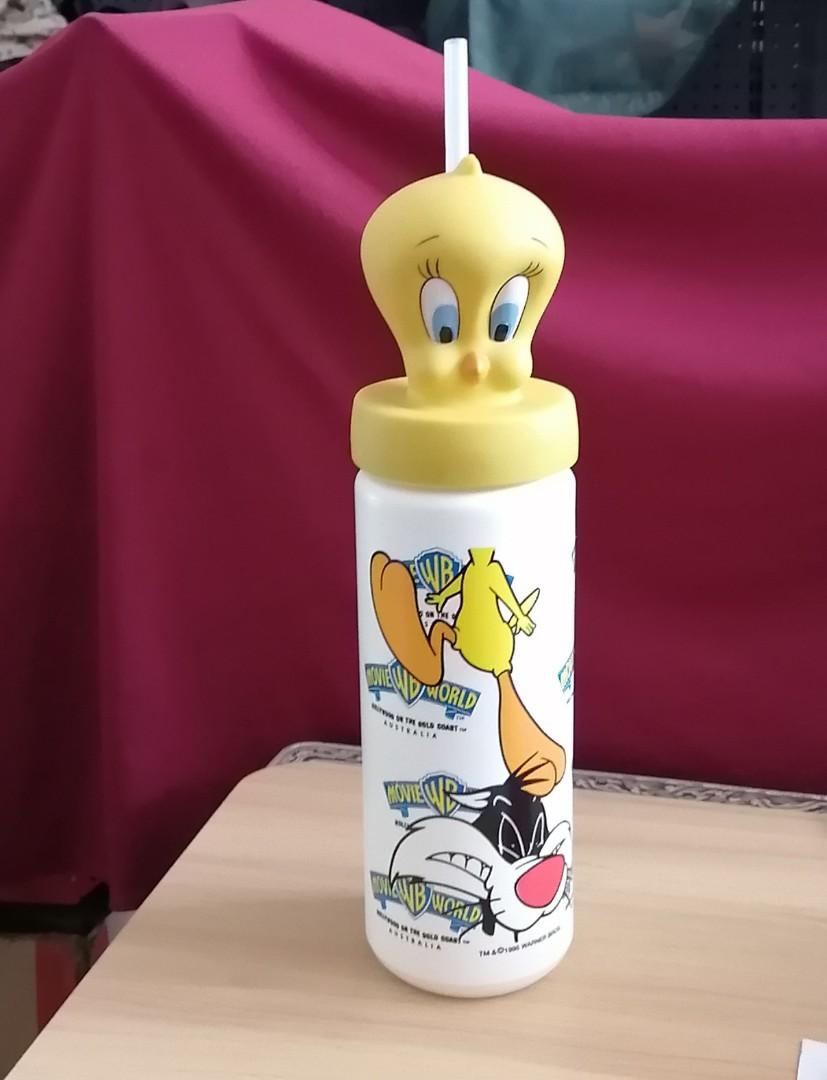 Vintage 1995 Warner Bros Movie World Tweety Bird Drink Bottle, Hobbies ...
