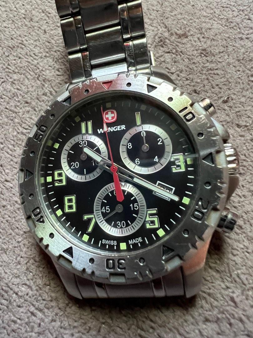 Wenger chronograph watch, Men's Fashion, Watches & Accessories, Watches ...