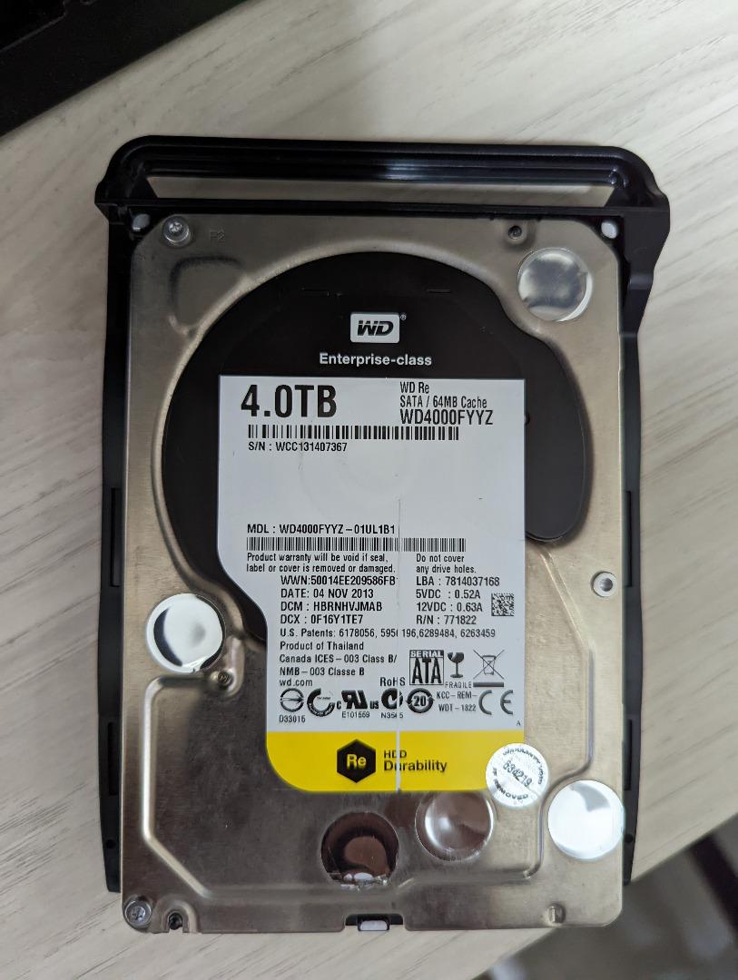 Western Digital WD Enterprise 4TB, Computers & Tech, Parts ...