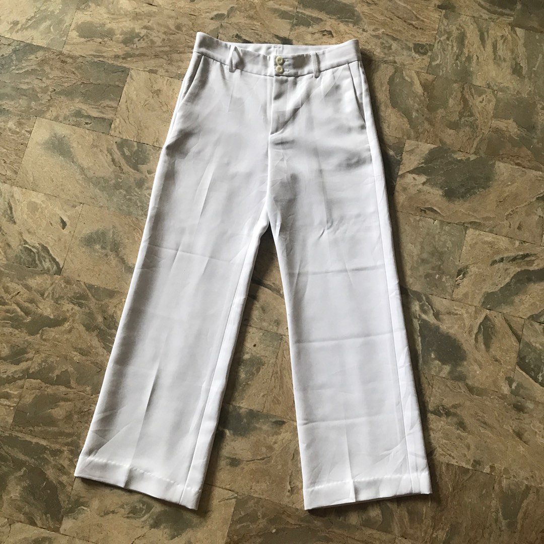 White Trousers, Women's Fashion, Bottoms, Jeans on Carousell