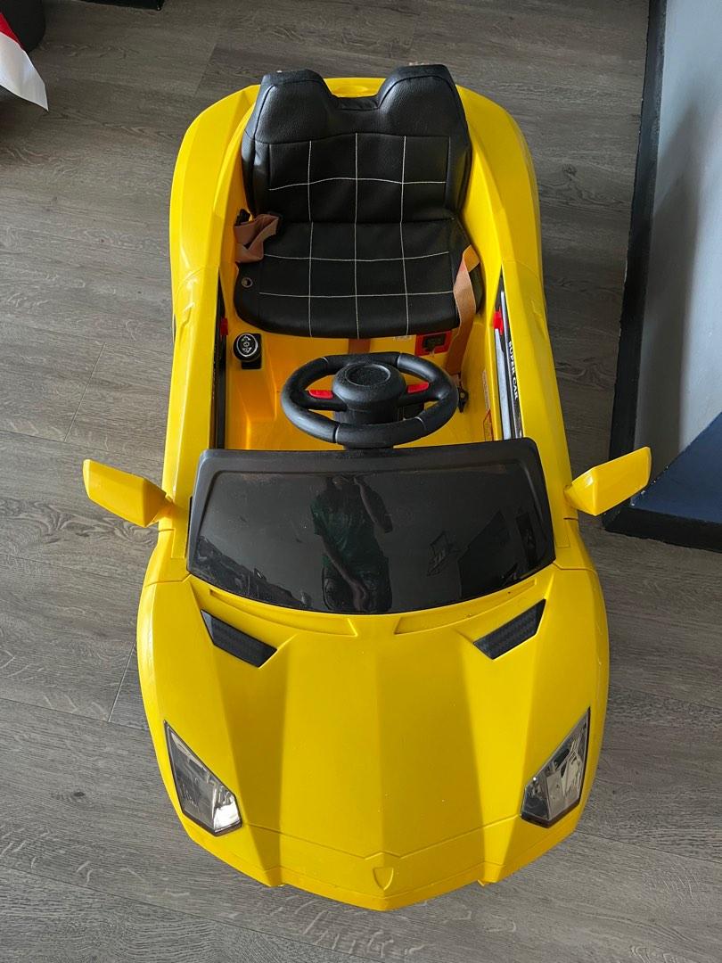 Yellow Ferrari Kids Electric Toy Car, Hobbies & Toys, Toys & Games on ...