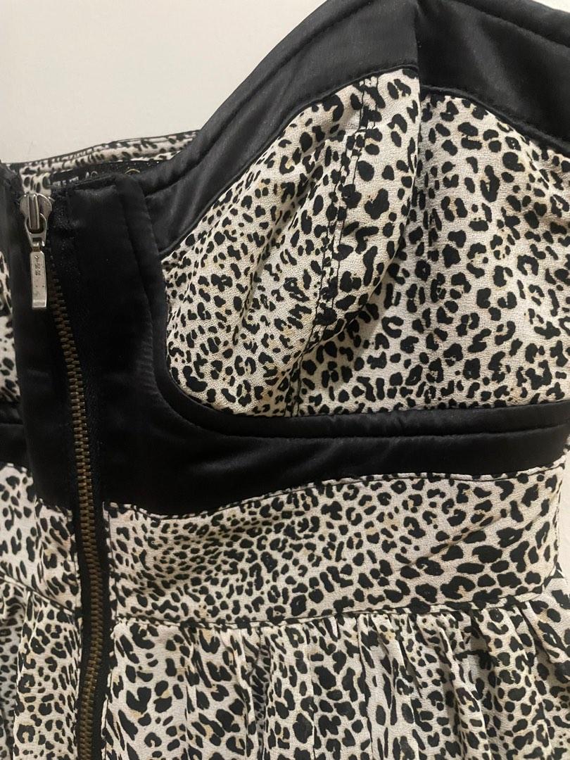 Zara Leopard Print Corset Dress, Women's Fashion, Dresses & Sets ...