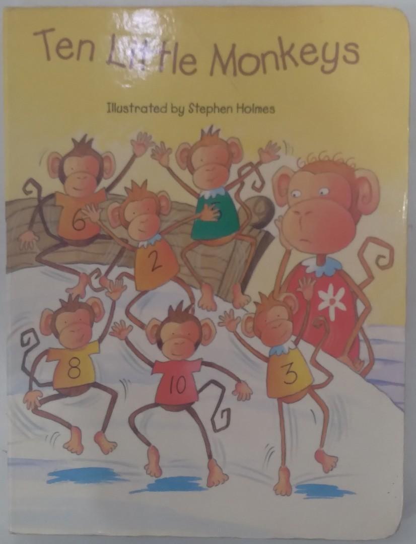 10 Little Monkeys Board Book (Illustrated by Stephen Holmes), Hobbies ...
