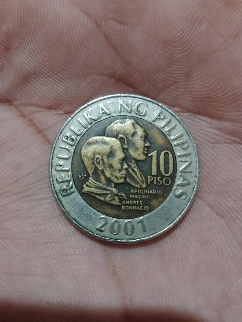 "POINTED STAR" Rare 10 Peso coin year 2001 , Hobbies & Toys ...