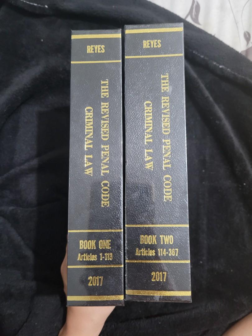 2017 Revised Penal Code Book 1 and 2 by Reyes, Hobbies & Toys, Books ...