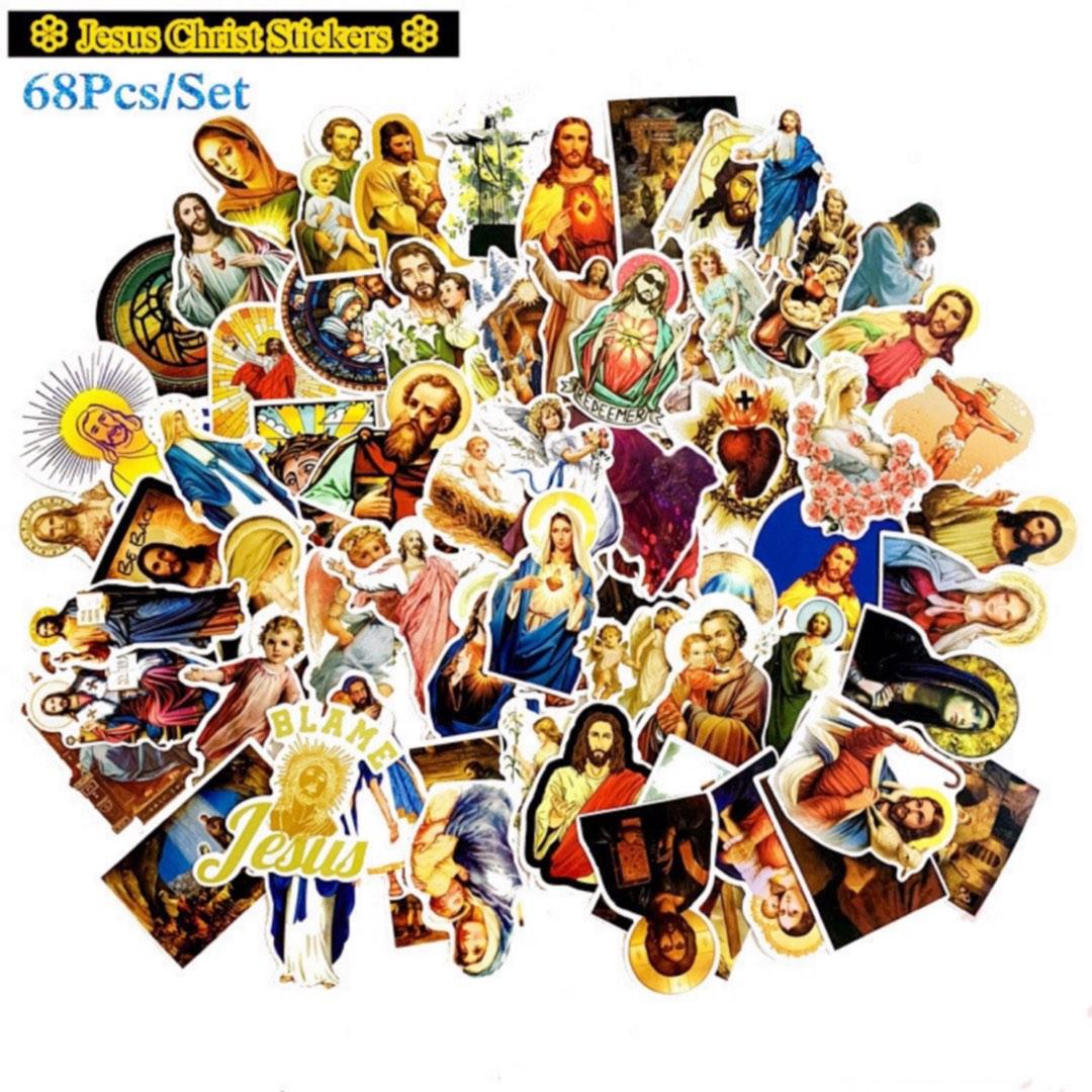 68pcs/set Jesus Christ - Series 01 Portrait Stickers, Hobbies & Toys ...