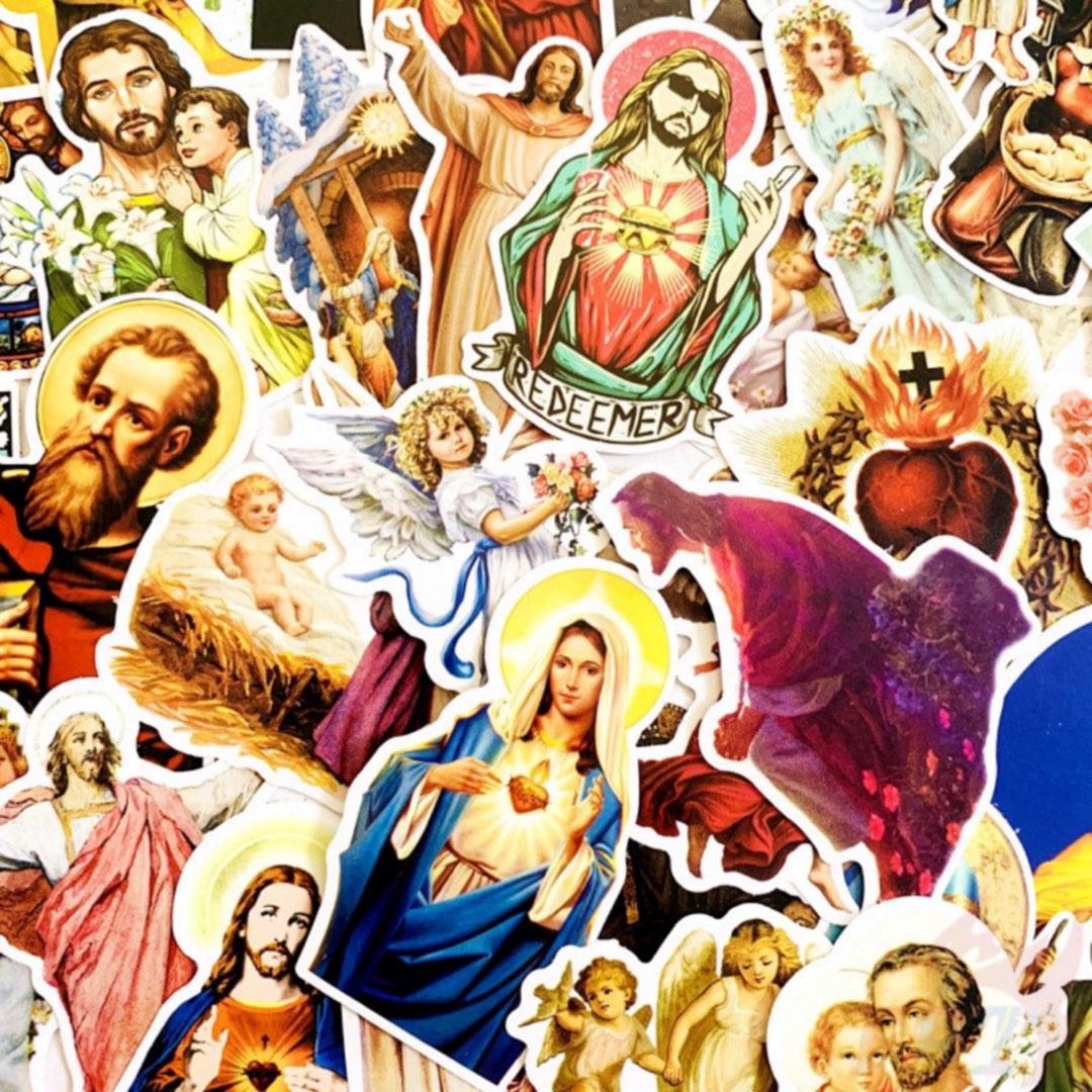 68pcs/set Jesus Christ - Series 01 Portrait Stickers, Hobbies & Toys ...