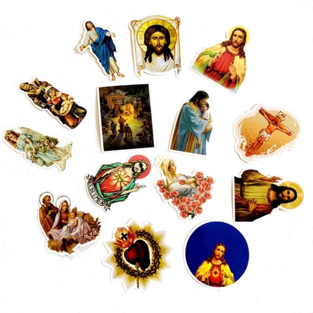 68pcs/set Jesus Christ - Series 01 Portrait Stickers, Hobbies & Toys ...
