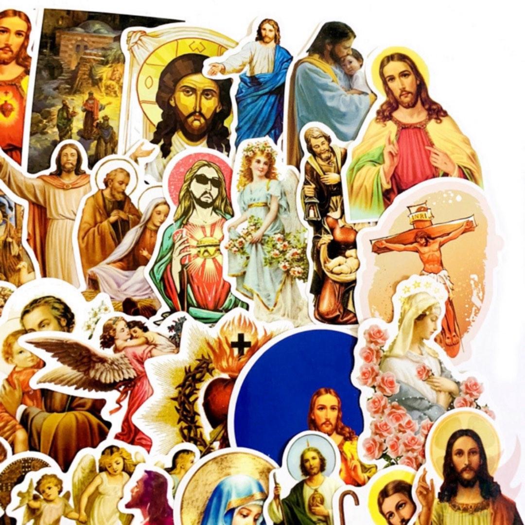 68pcs/set Jesus Christ - Series 01 Portrait Stickers, Hobbies & Toys ...