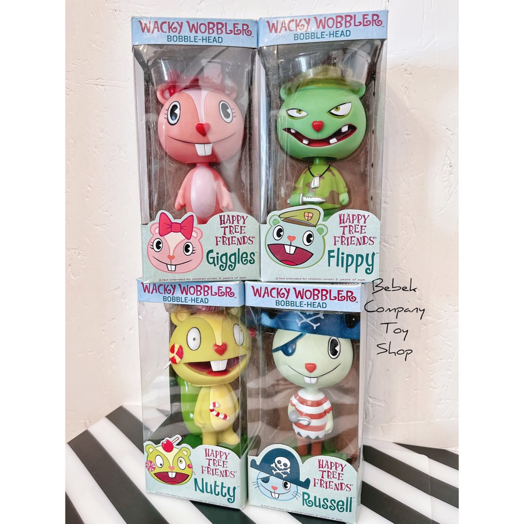 絕版 2007 Funko bubble head happy tree friends 快樂樹朋友 搖頭公仔 搖頭娃娃, 書籍、休閒與玩具 ...