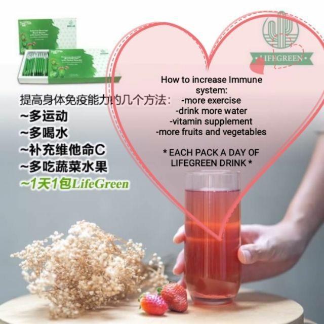 原装盒子 现货 LifeGreen Cactus 30 sachets/ box, Health & Nutrition, Health ...