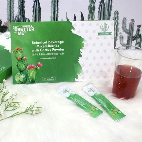 原装盒子 现货 LifeGreen Cactus 30 sachets/ box, Health & Nutrition, Health ...