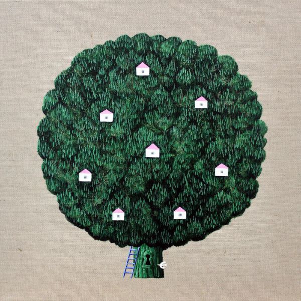 邊世喜 Byun Se-Hee｜Tree with blue ladder｜韓國藝術家, 興趣及遊戲, 手作＆自家設計, 文具及工藝 - 畫作 ...