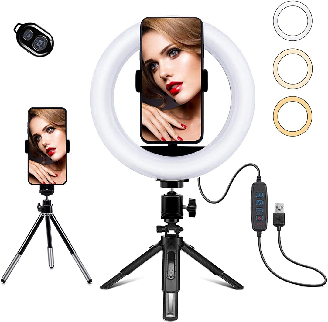 A30 Petdal 8 inch LED Ring Light With Tripod Stand and Phone Holder ...