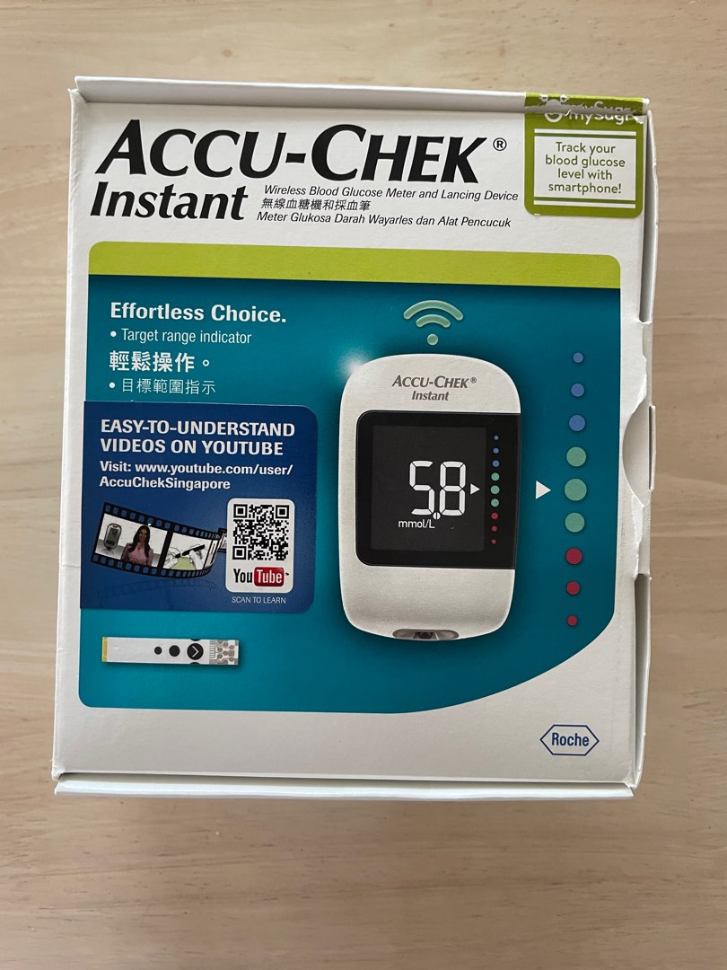 Accu chek instant blood glucose meter, Health & Nutrition, Medical ...